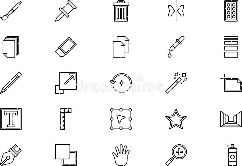 Vector Editing Tools Icons Collection is a Vector Illustration with ...