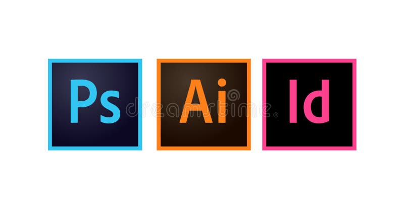 Iconos Adobe Photoshop, Illustrator E InDesign Editorial Vectorial Foto ...