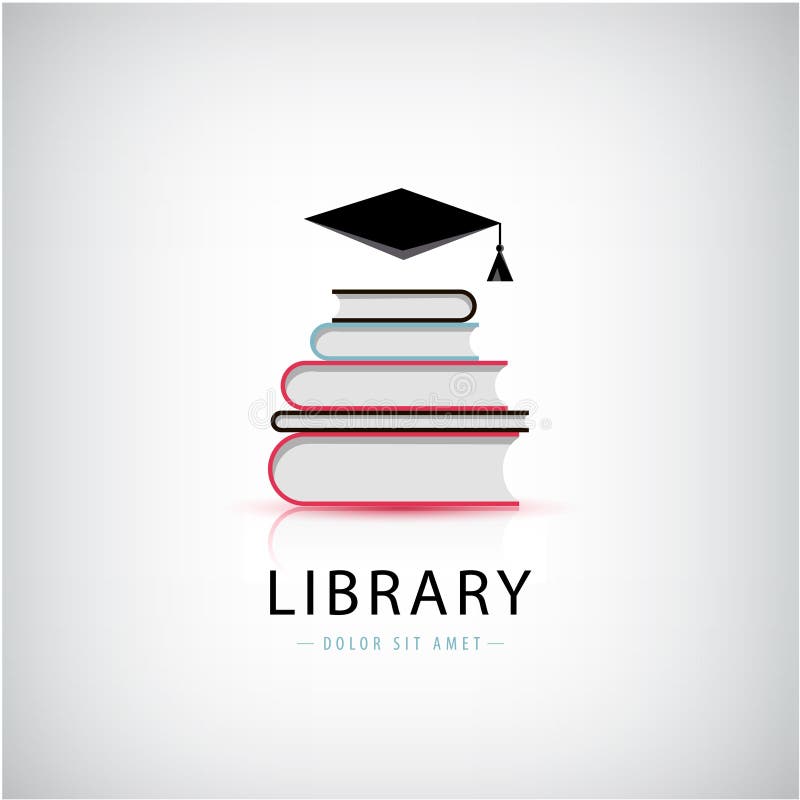 Vector Education, Library, Knowledge Logo. Books with Academic Stock ...