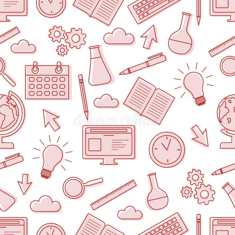 Vector Education Pattern Learning Back To School Stock Vector ...