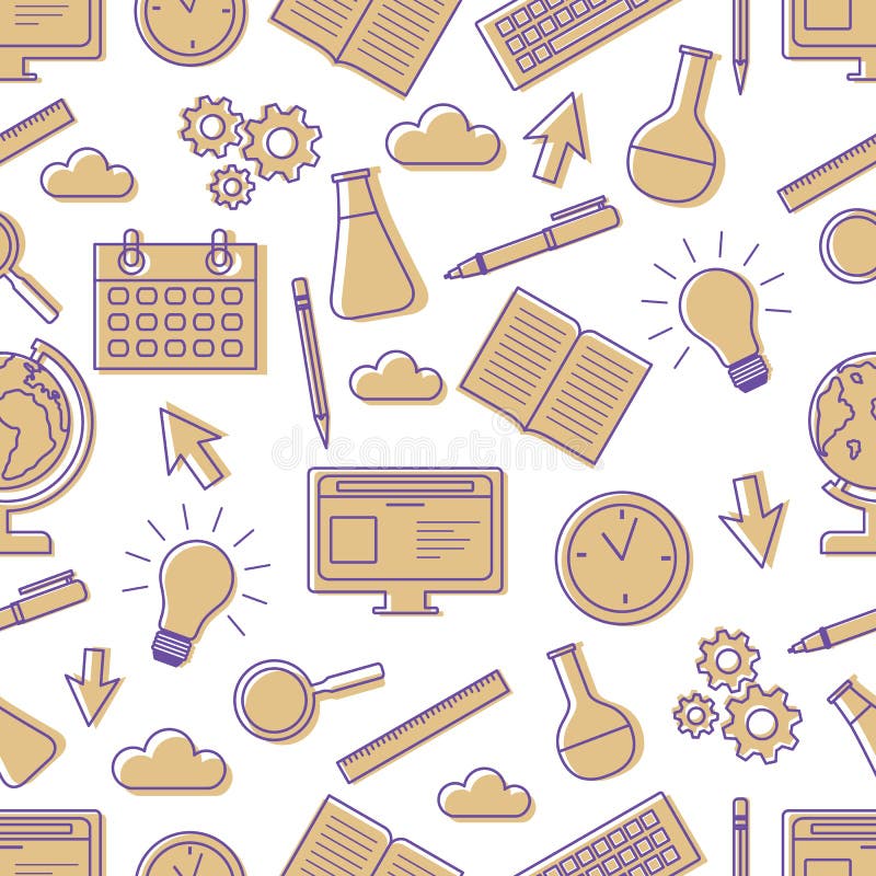 Vector Education Pattern Learning Back To School Stock Vector ...