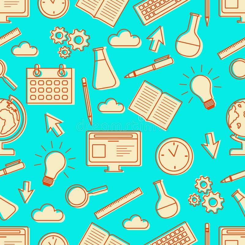 Vector Education Pattern Learning Back To School Stock Vector ...