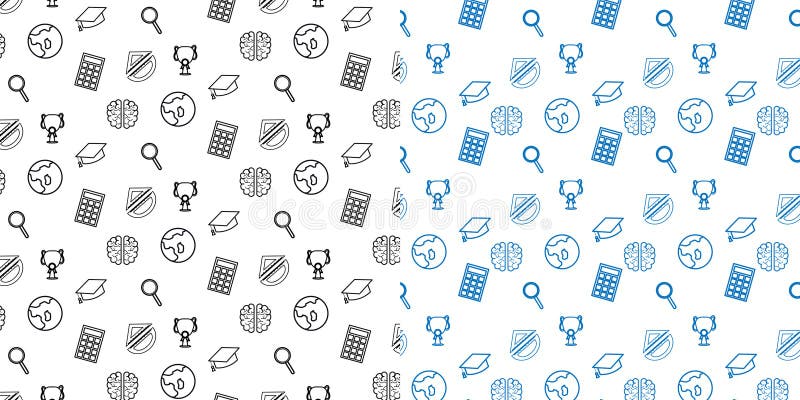 Vector of Education Pattern Seamless Collection Background Vector in ...