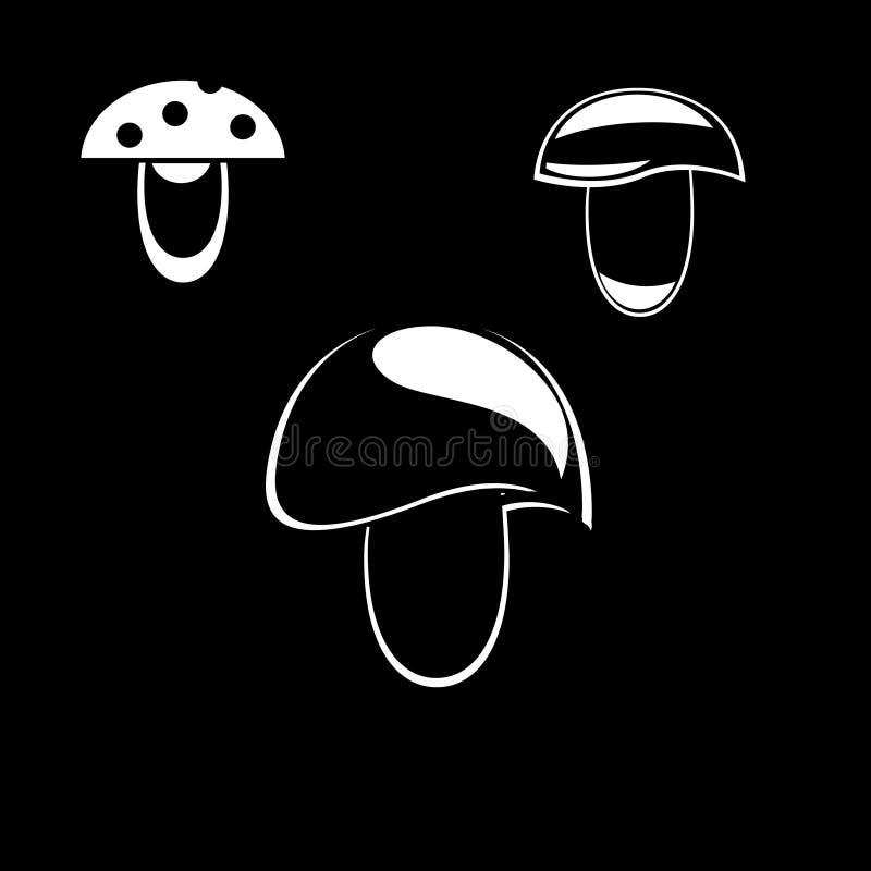 Vector Eetbaar Paddestoelpictogram Vector Illustratie - Illustration of ...