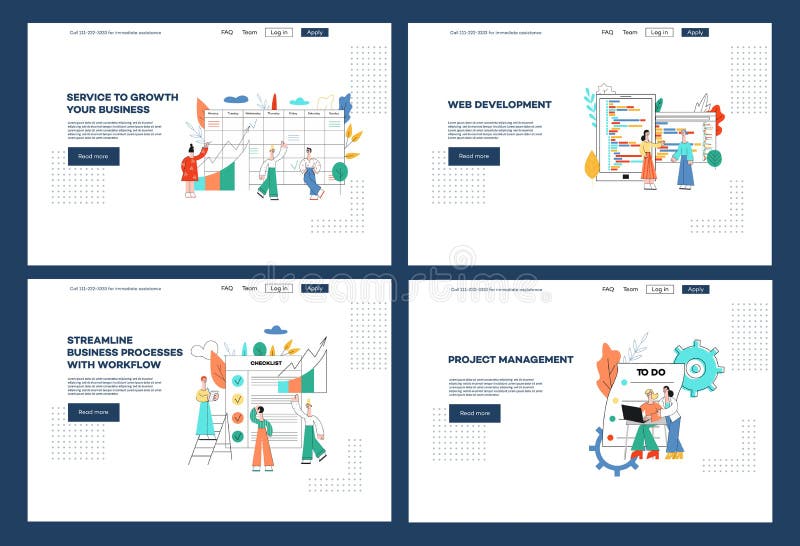 Vector Effective Team Work Poster Work Colleagues Stock Vector ...