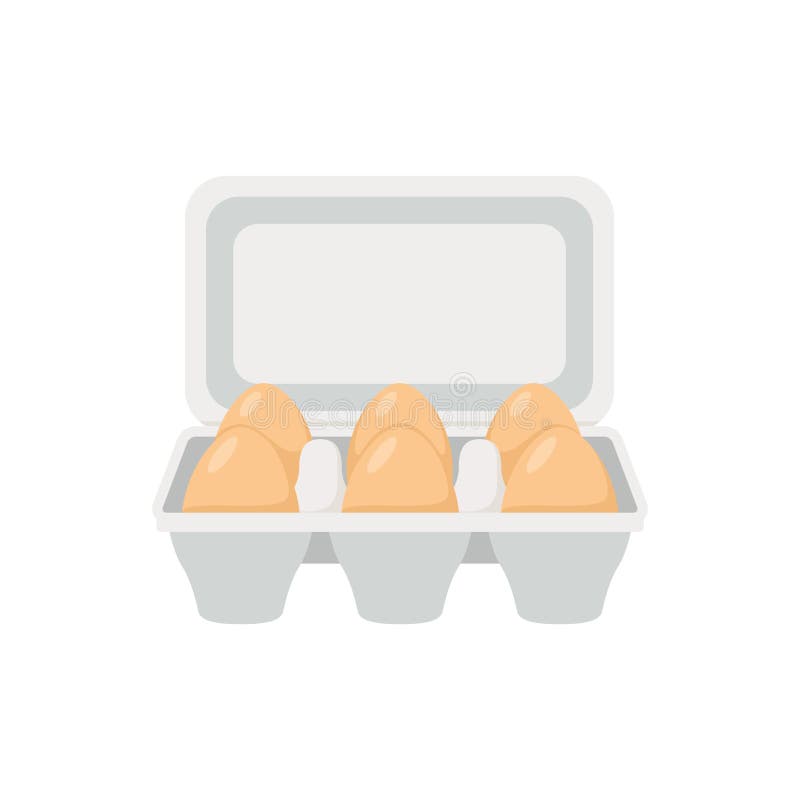 Vector Egg Carton Pack. Eggs Container Box Cooking Food Cardboard Stock ...