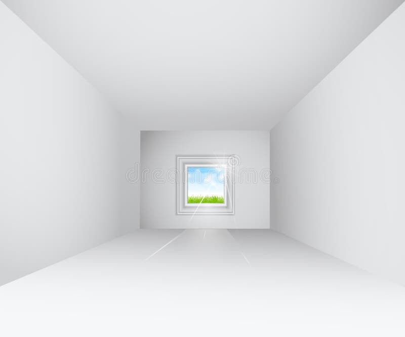 Vector El Cuarto Gris Con Un Cuadro Ilustración del Vector ...