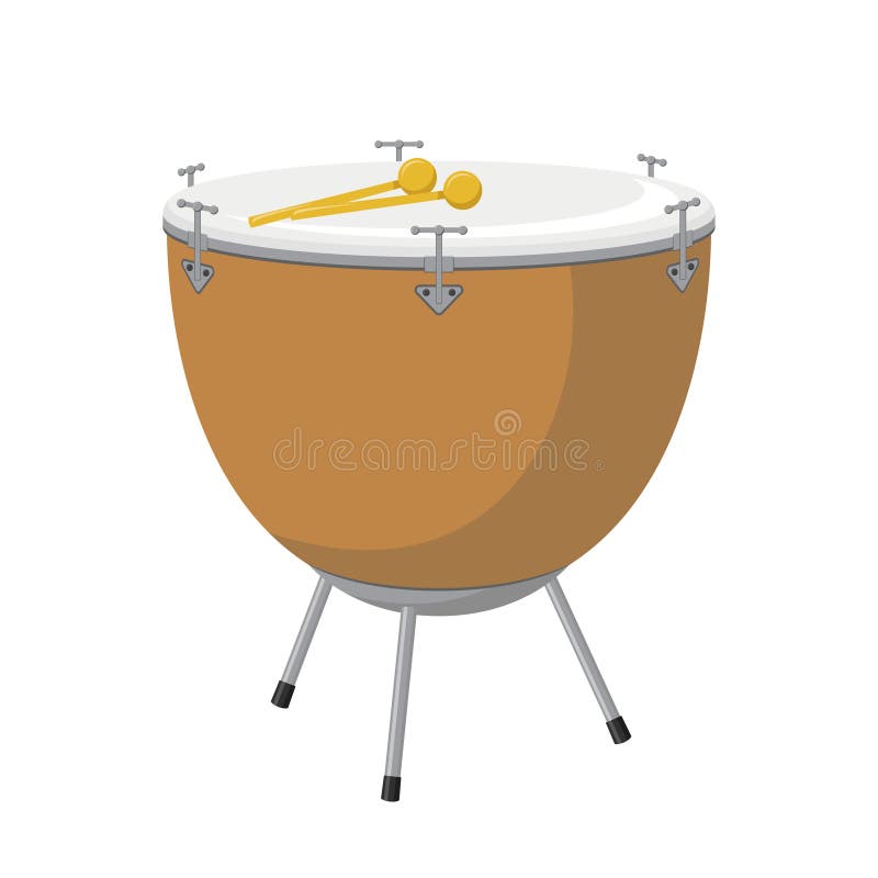 Vector El Ejemplo De Un Timbal Aislado En El Fondo Blanco Ilustración ...