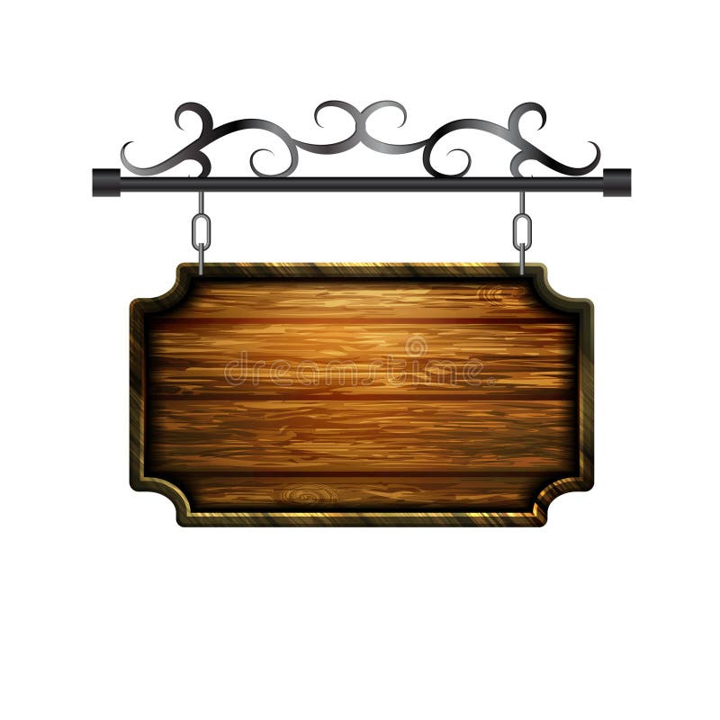 Vector El Letrero De Madera Ilustración del Vector - Ilustración de ...