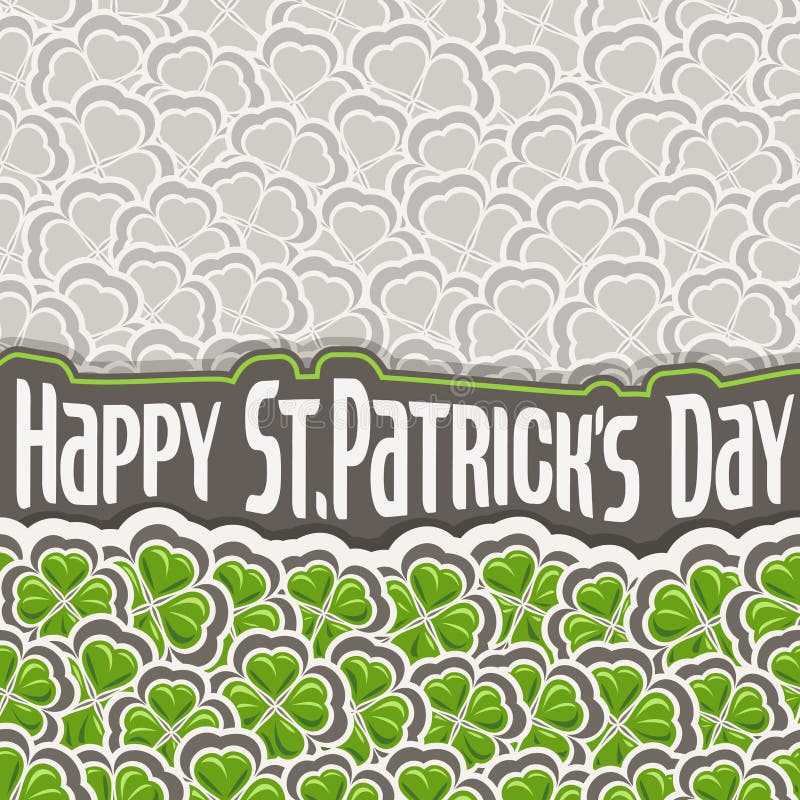 Vector El Modelo Del Trébol Para El Día Del ` S De St Patrick ...