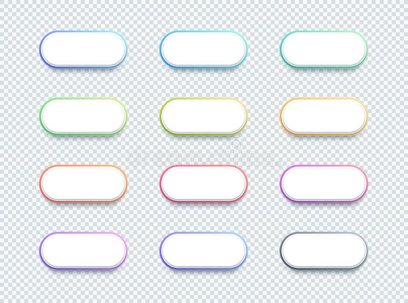 Vector El Sistema De Elementos Blanco De La Bandera Del Cuadro De Texto ...