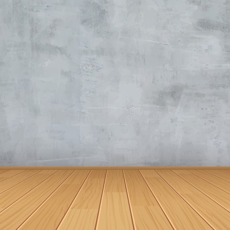 Vector El Sitio Vacío Con La Pared Y El Piso De Madera Ilustración del ...
