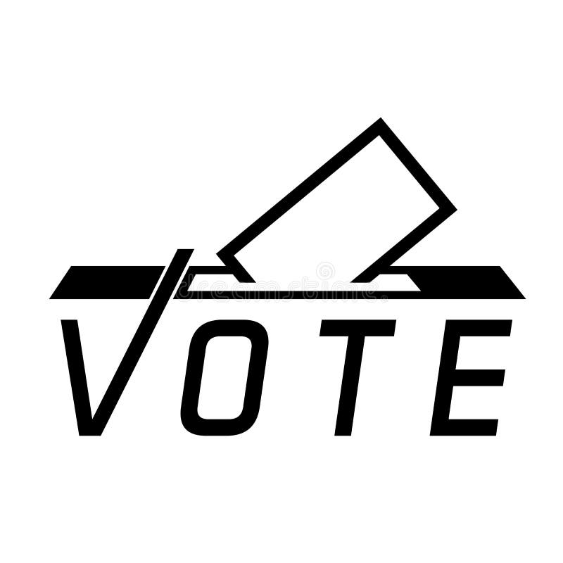 Vector El Voto Simple Del Icono, Aislado En Blanco Ilustración del ...