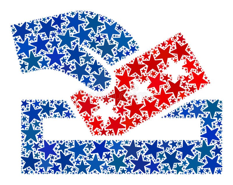 Vector Election Box Composition of Stars in American Democratic Colors ...