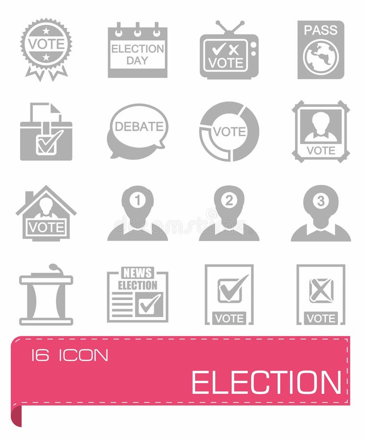 Vector Election icon set stock vector. Illustration of constituents ...