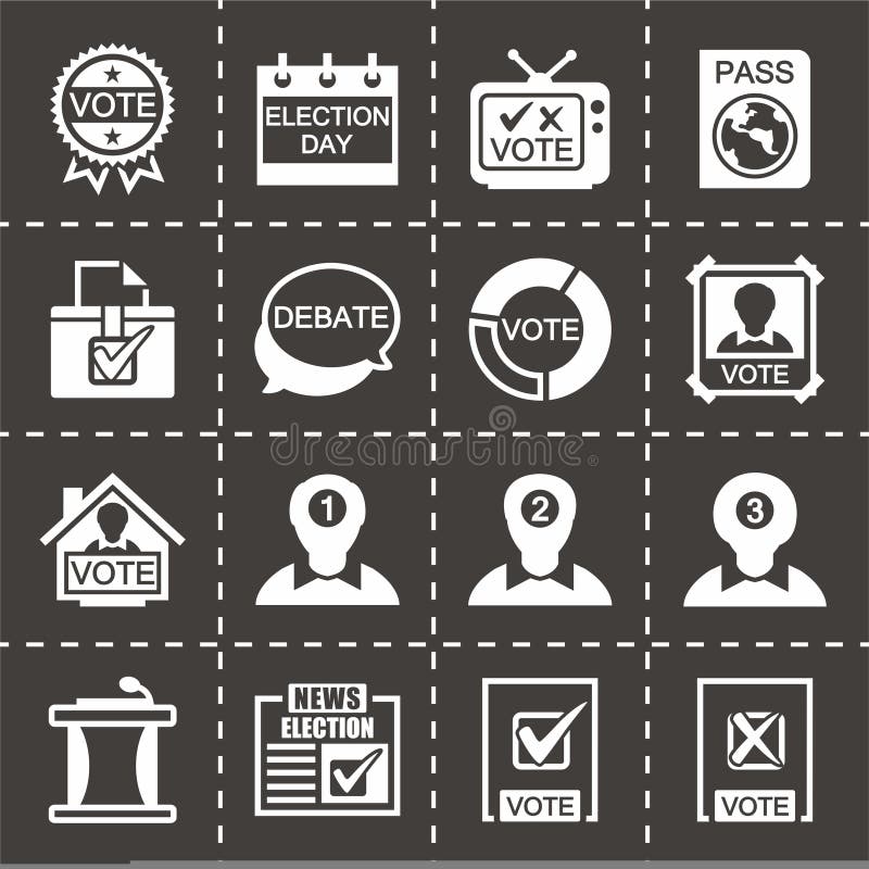 Vector Election icon set stock vector. Illustration of american - 115041945