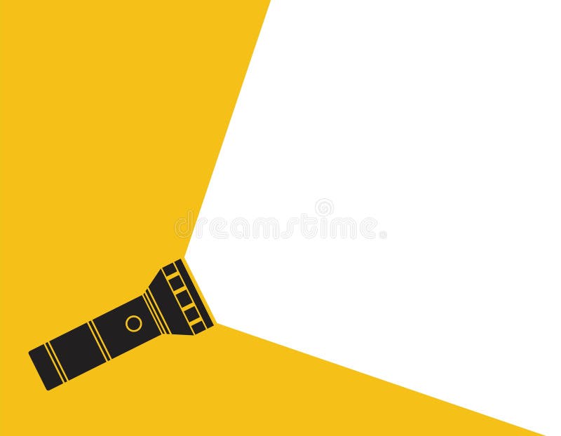 Vector Electric Flashlight with a Bright Beam Stock Vector ...