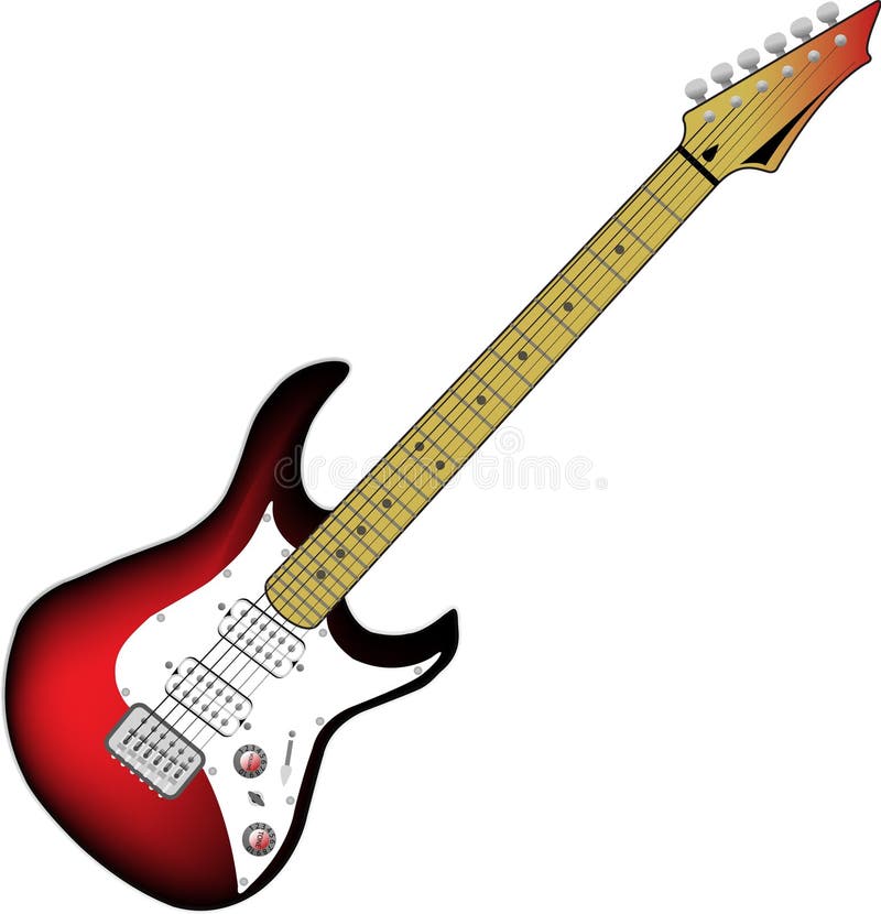 Vector electric guitar stock vector. Illustration of musical - 17117737