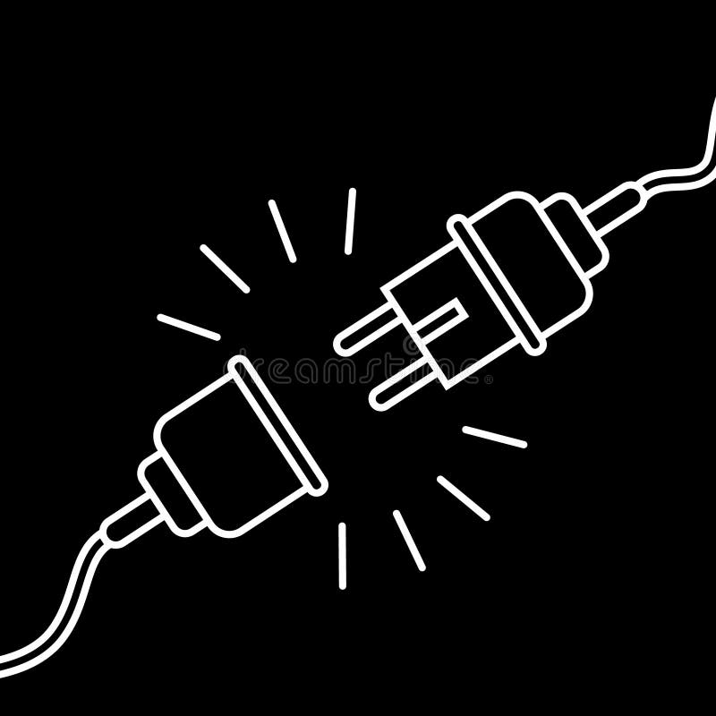 Unplugged Electrical Socket Plug Stock Vector - Illustration of cables ...