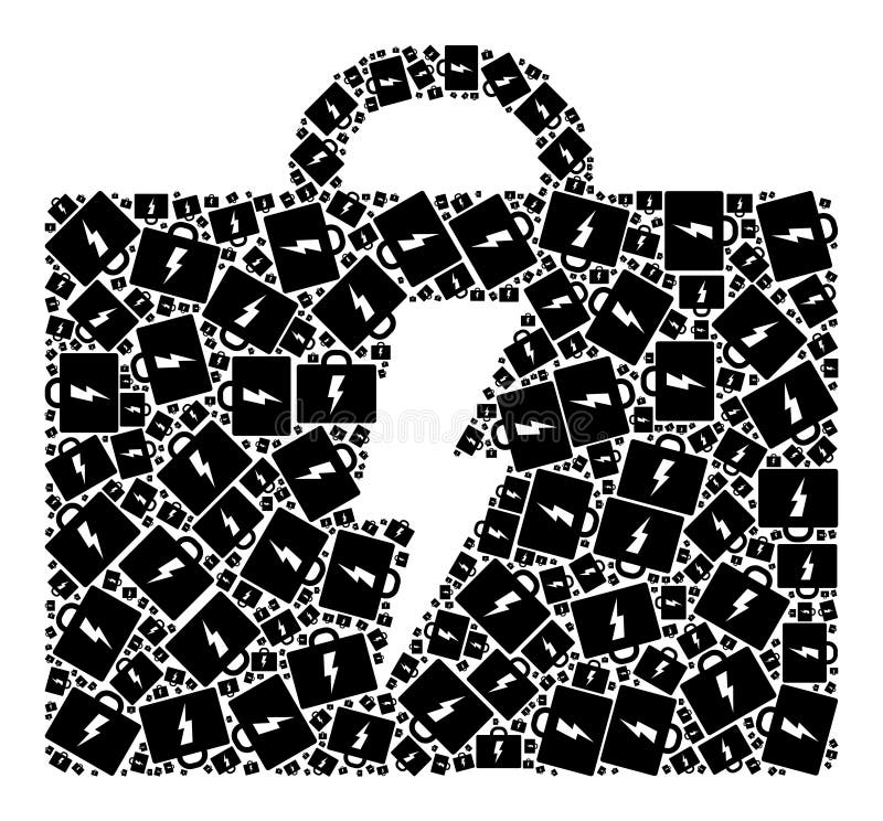 Electric Toolbox Recursion Icon Mosaic of Self Items Stock Vector ...