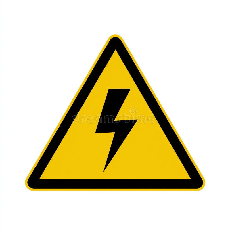 Electrical Hazard Triangle Warning Sign Stock Illustrations – 3,264 ...