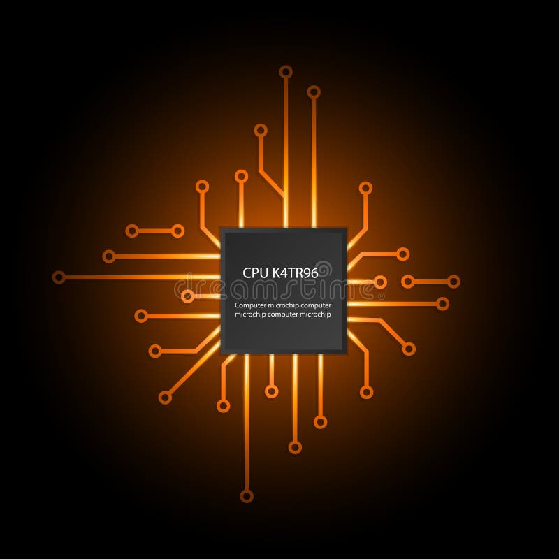 Vector Electronic Chip. Vector Illustration. Stock Vector ... Vector Electronic Chip. Vector Illustration. Stock Vector ...