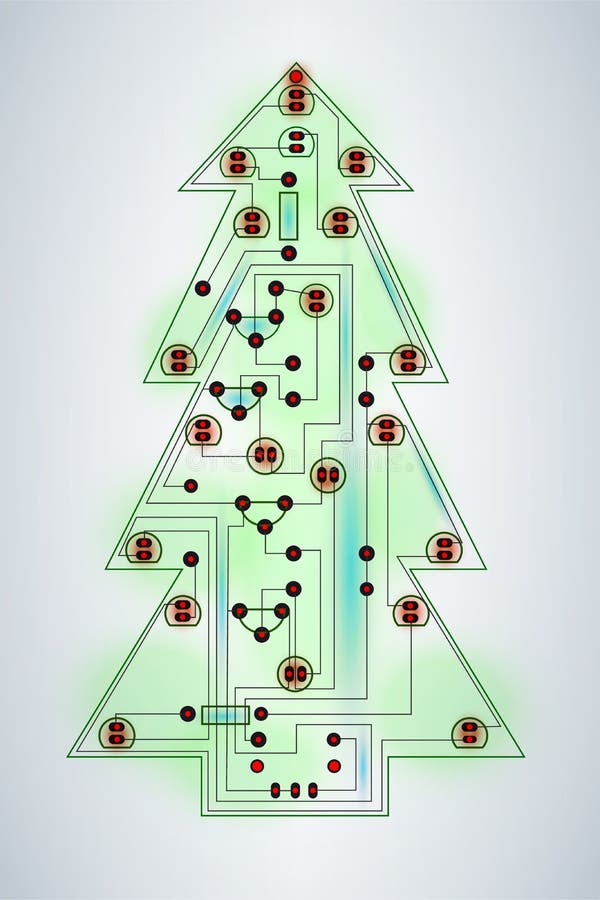 Christmas Electronic Tree Vector Stock Illustrations – 557 Christmas ...