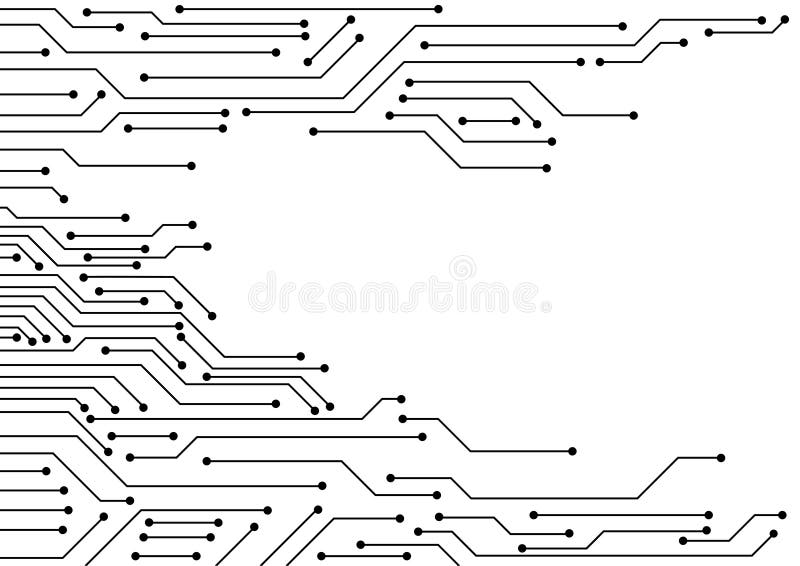 Vector : Electronic Circuit on White Background Stock Vector ...