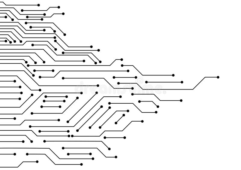 Vector : Electronic Circuit on White Background Stock Vector ...