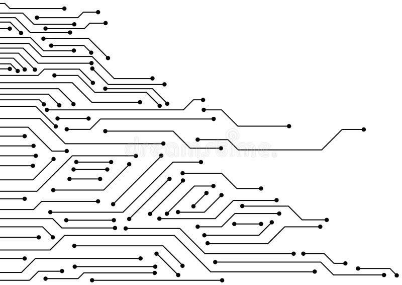 Vector : Electronic Circuit on White Background Stock Vector ...