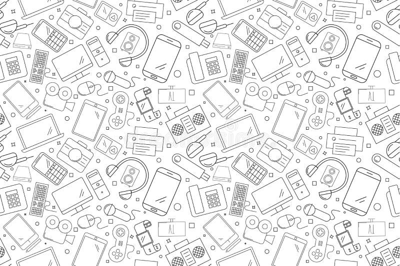 Vector Electronic and Device Pattern. Electronic and Device Seamless ...