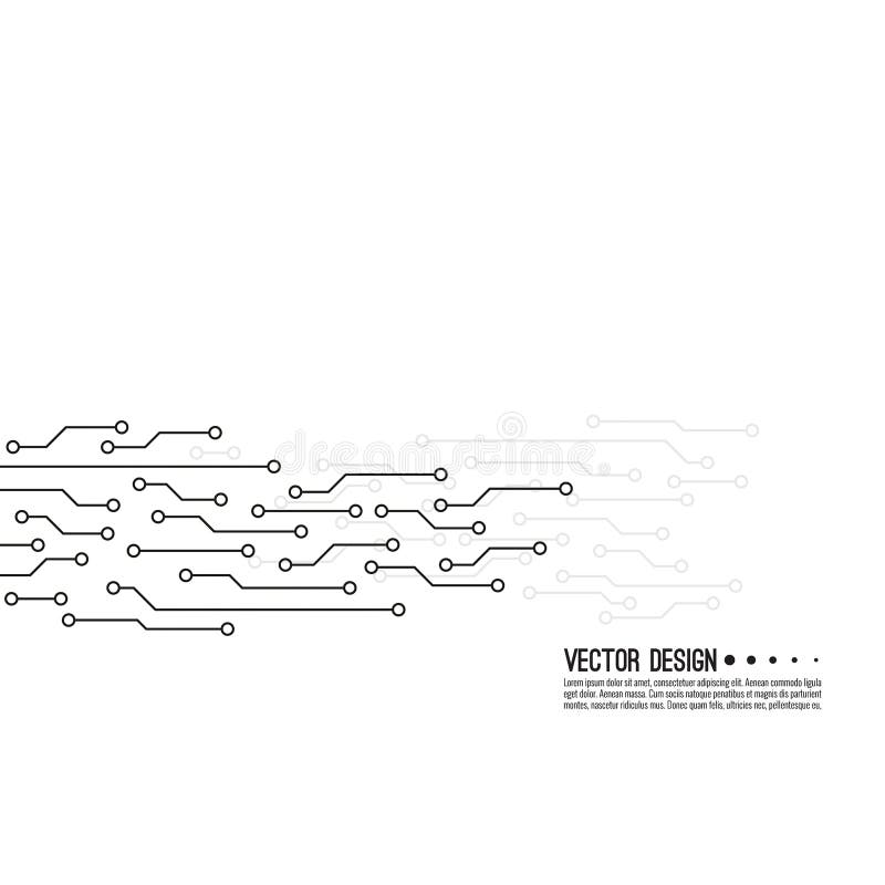Vector Electronic Motherboard Illustration. Stock Vector - Illustration ...