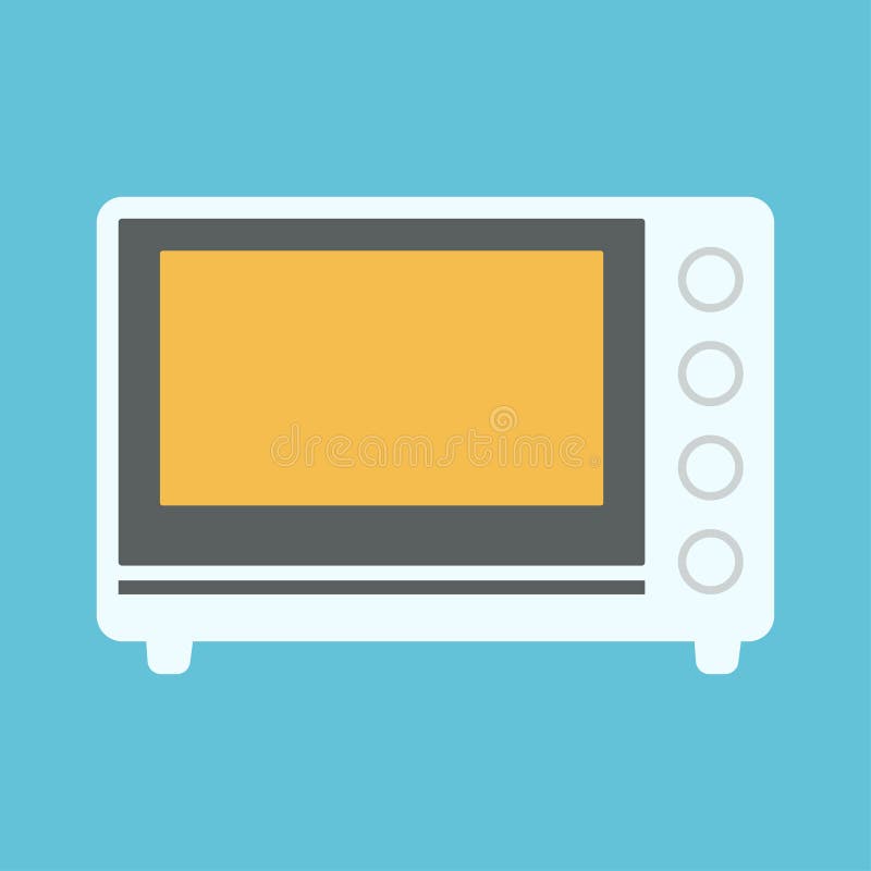 Vector Electronic Oven / Toaster Oven / Flat, Isolated, Sign and Icon ...