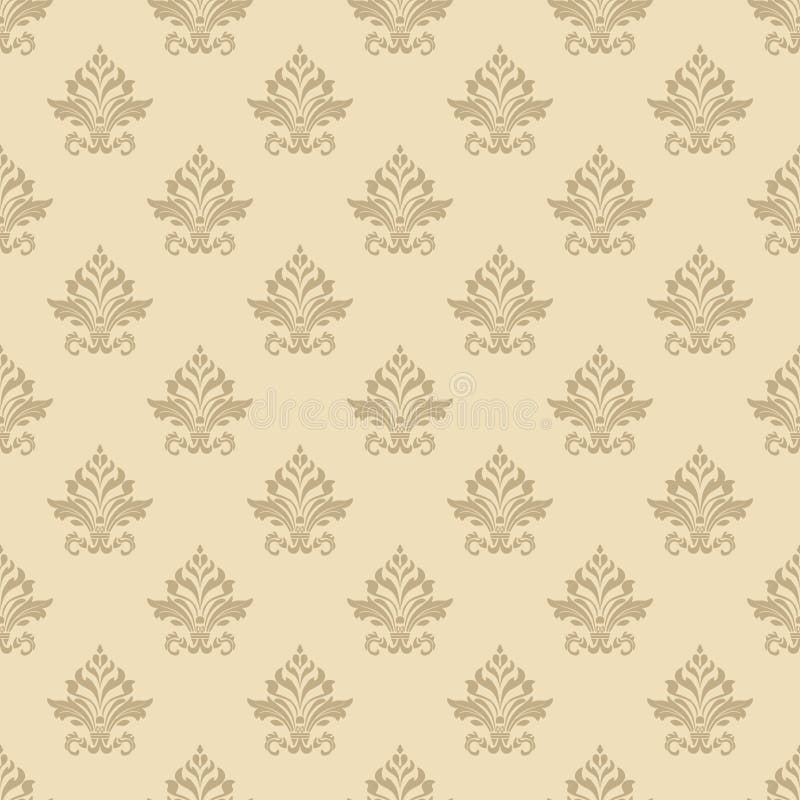 Vector Elegant Damask Seamless Floral Pattern Background for Classic ...