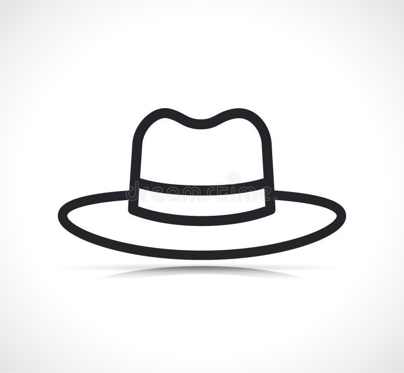Vector Elegant Hat Symbol Icon Stock Vector - Illustration of icon ...