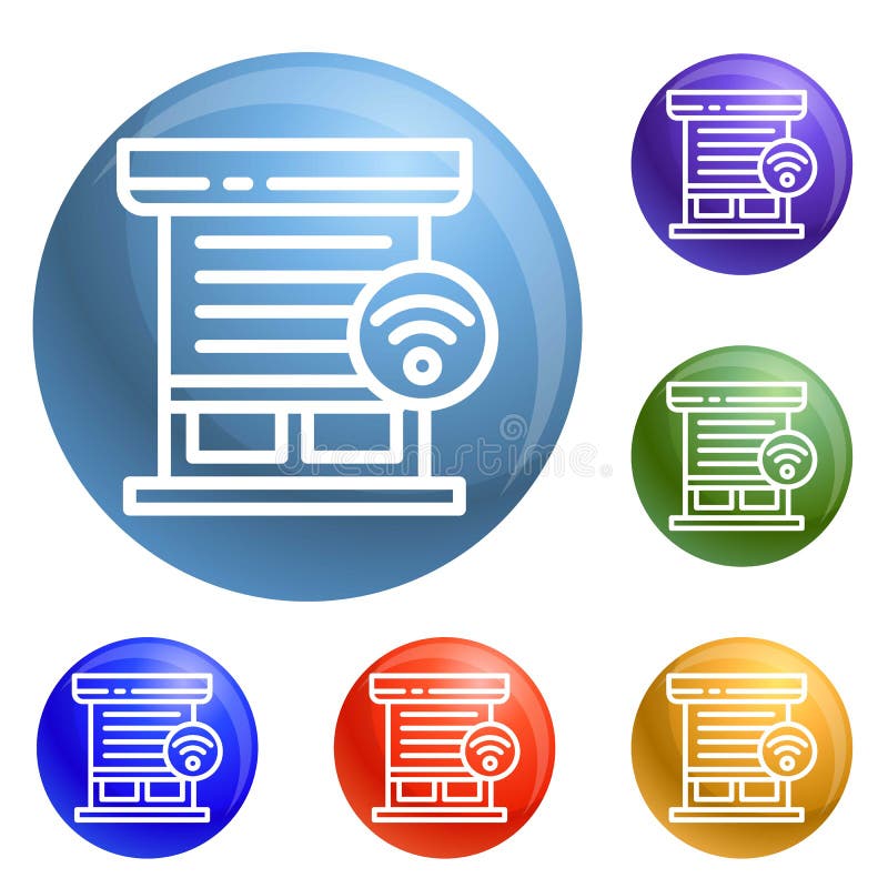 Vector Elegante Del Sistema De Los Iconos De La Lumbrera Ilustración ...