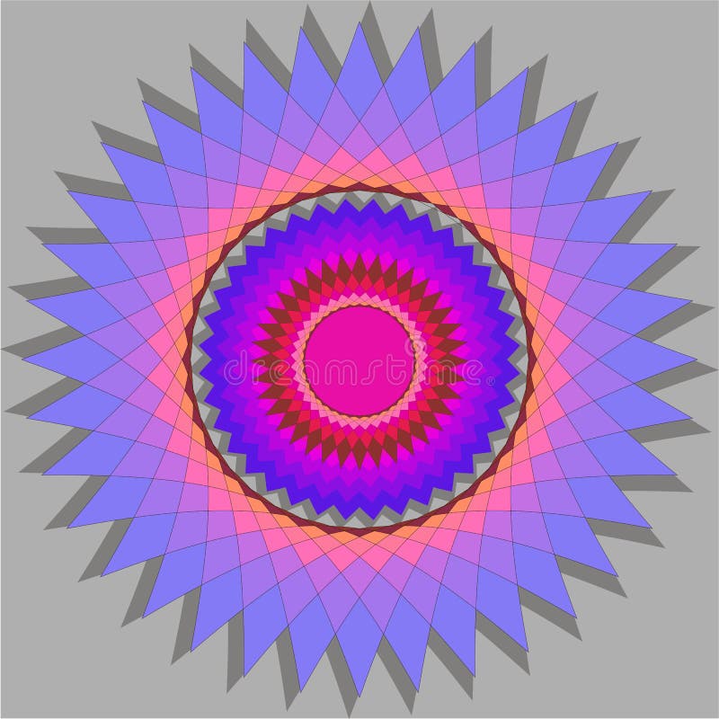 Stylized Sun Disk with Sharp Rays. Illustrations Coloring Stock ...