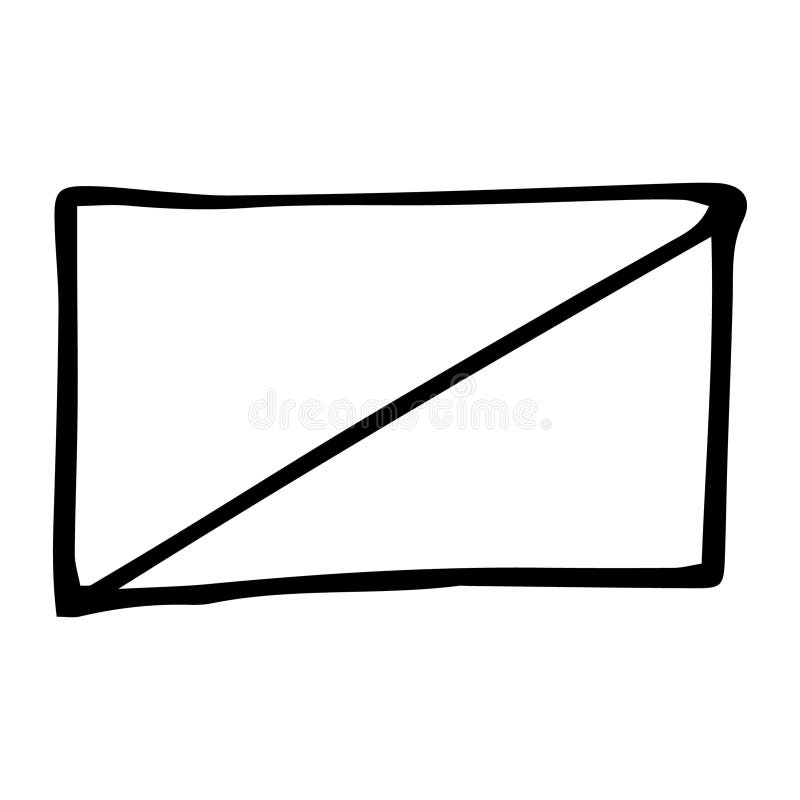 Vector Doodle Postal Envelope on White Background. Stock Vector ...