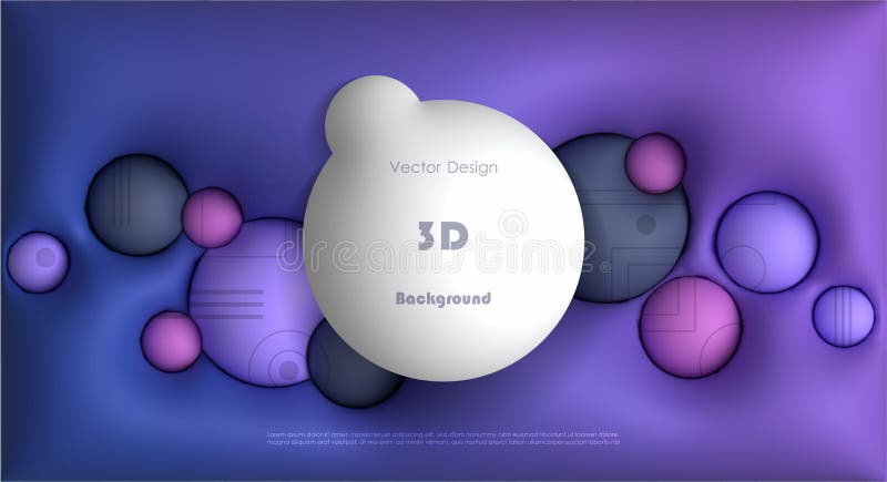 Vector Illustration Abstract Element With Dynamic Shape Gradient Color 3d Rendering