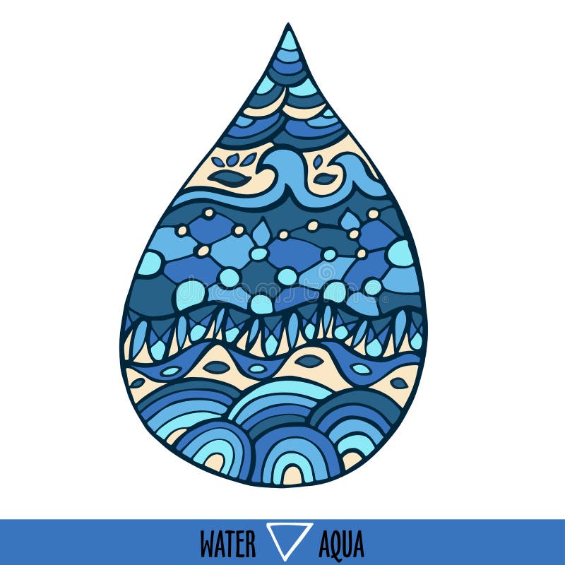 Vector Element of Nature - Water or Aqua Stock Vector - Illustration of ...
