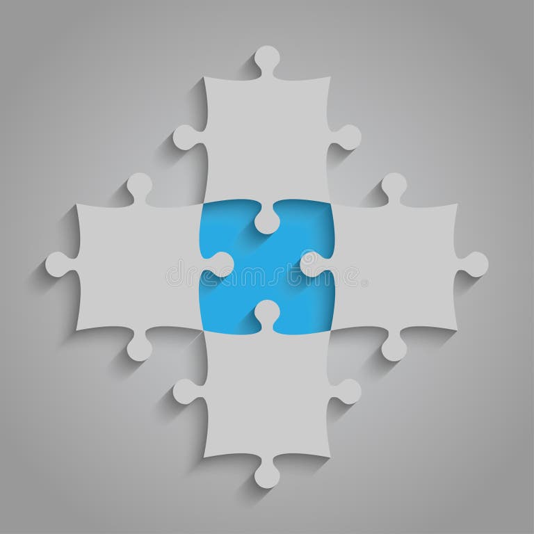 5 Piece Jigsaw Puzzle Stock Illustrations – 301 5 Piece Jigsaw Puzzle ...