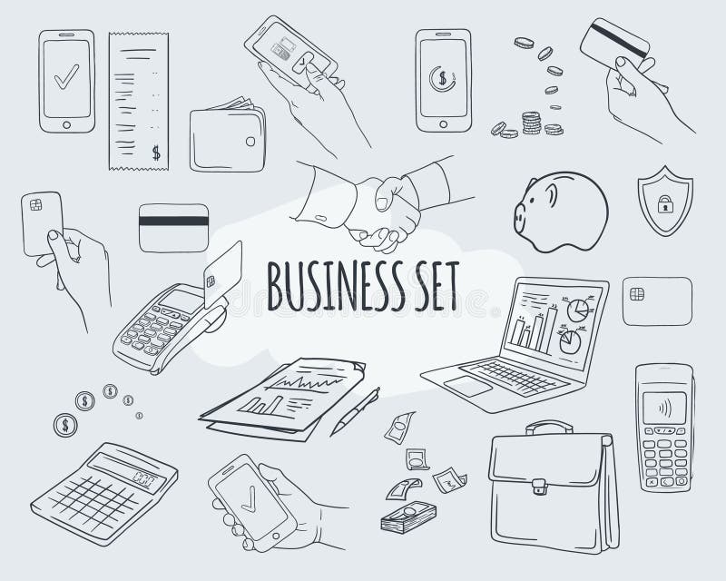 Vector Element Set: Business, Finance, Payment Systems, Money and ...