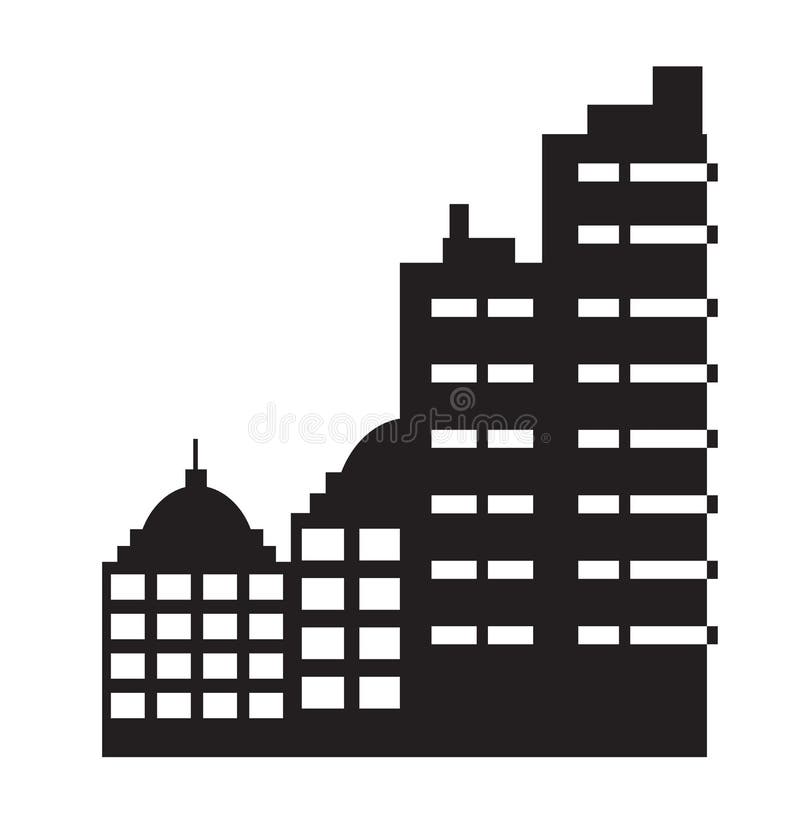Vector Element Silhouette Single House Construction Building Stock ...
