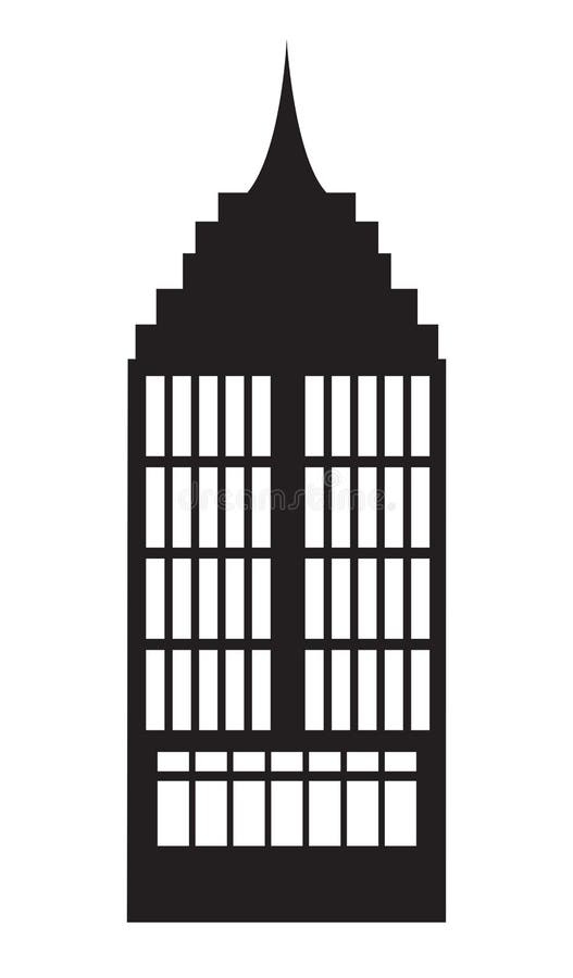 Vector Element Silhouette Single Skyscraper Construction Building Stock ...