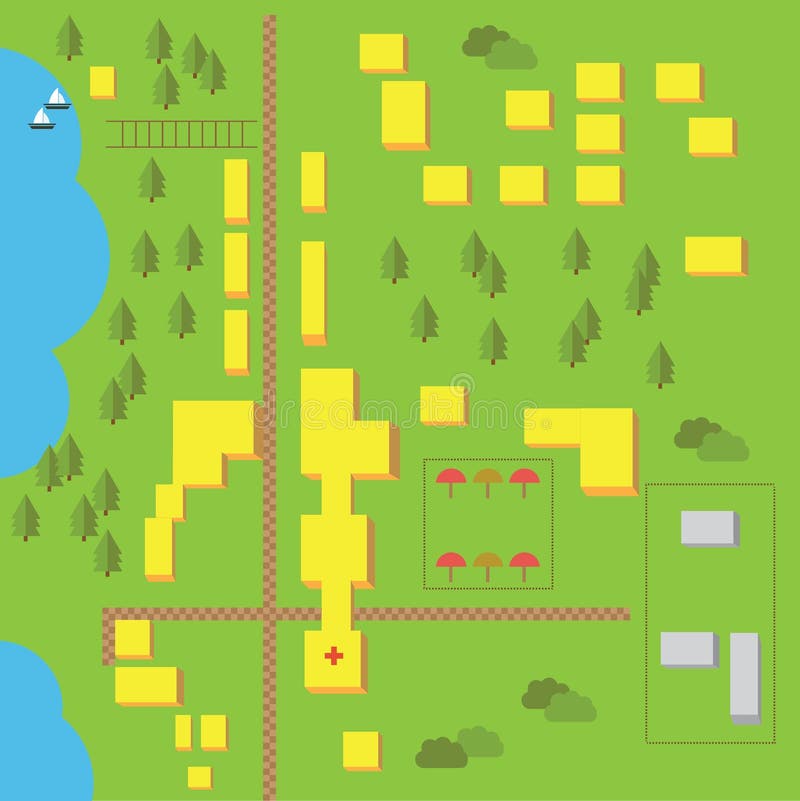 Vector Elements for Easy Creating Maps Stock Vector - Illustration of ...
