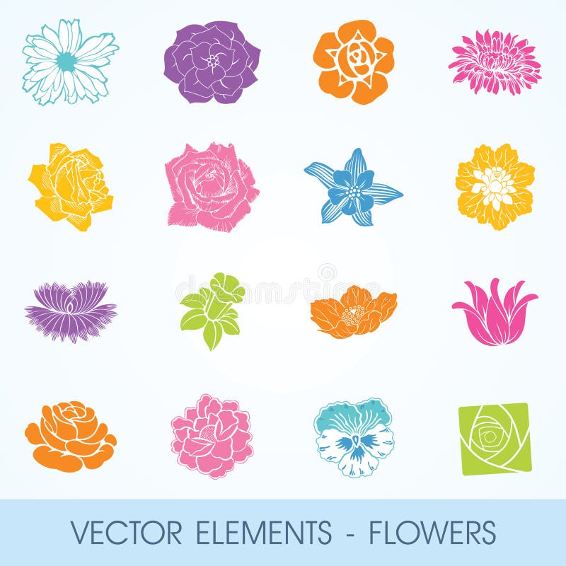Vector elements - flowers stock vector. Illustration of chamomile ...