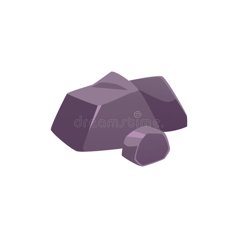 Vector Elements Include Gray Cobblestones and Rocky Surfaces Isolated ...