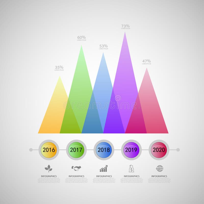 Vector Elements of Infographic Line Graph Template. Stock Vector ...
