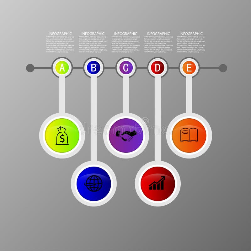 Vector Elements of Infographic Line Graph Template. Stock Vector ...