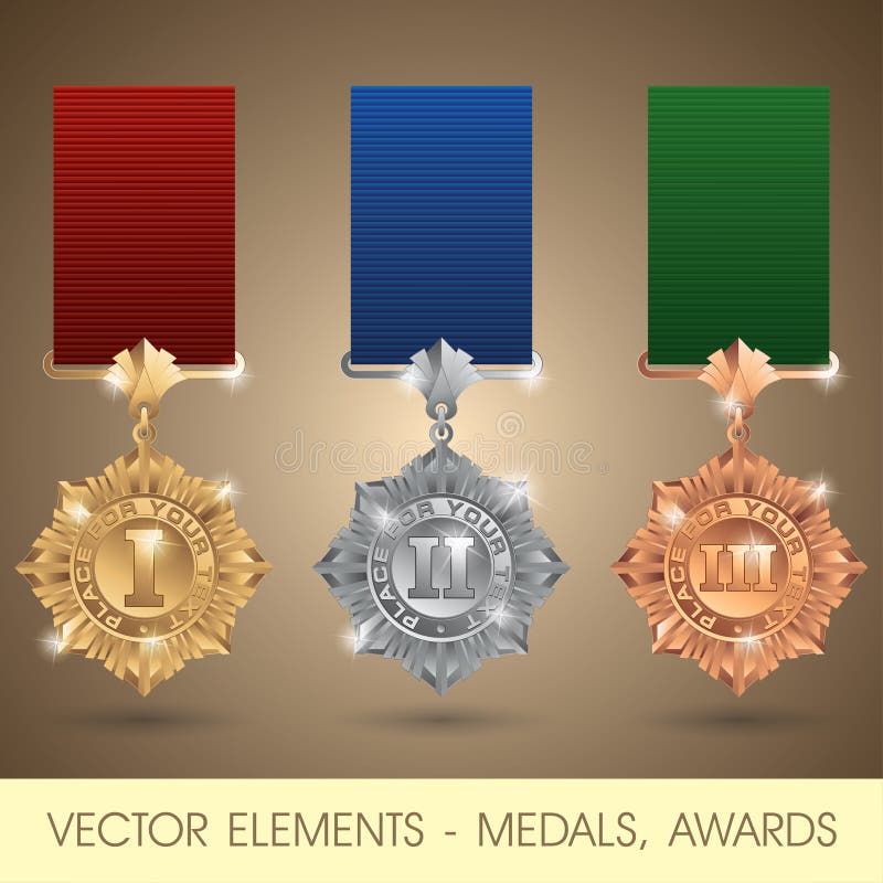 Vector Elements - Medals, Awards Stock Vector - Illustration of choice ...